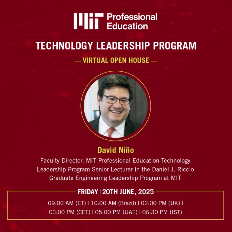Technology Leadership Program | MIT Professional Education